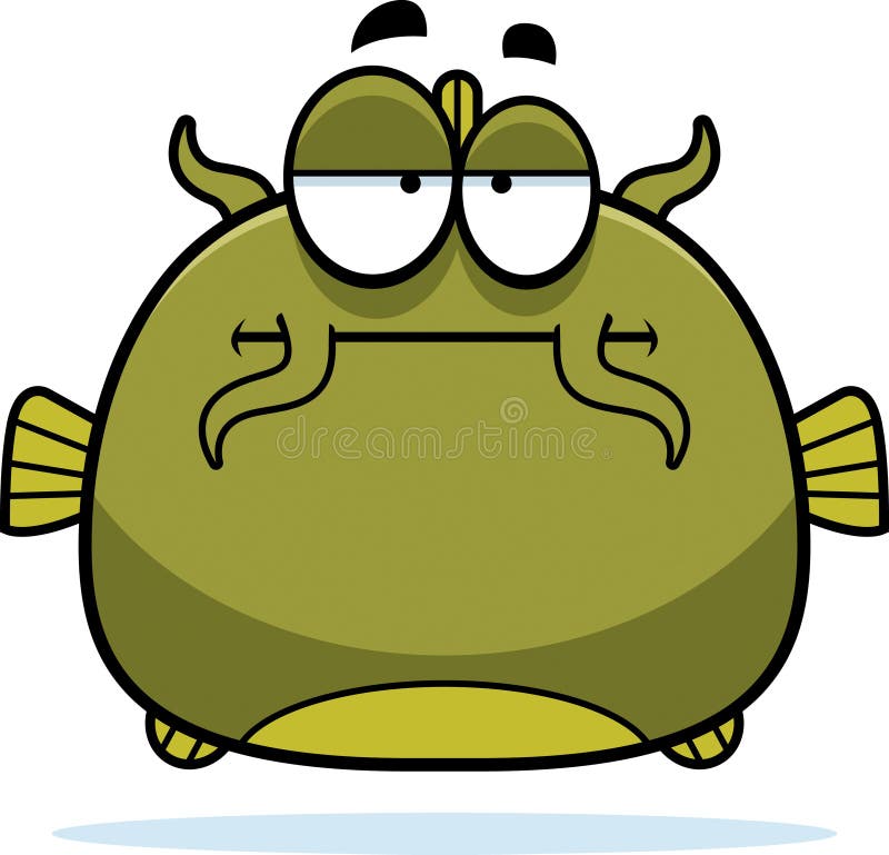 Sad Little Catfish stock vector. Illustration of cartoon - 47412036