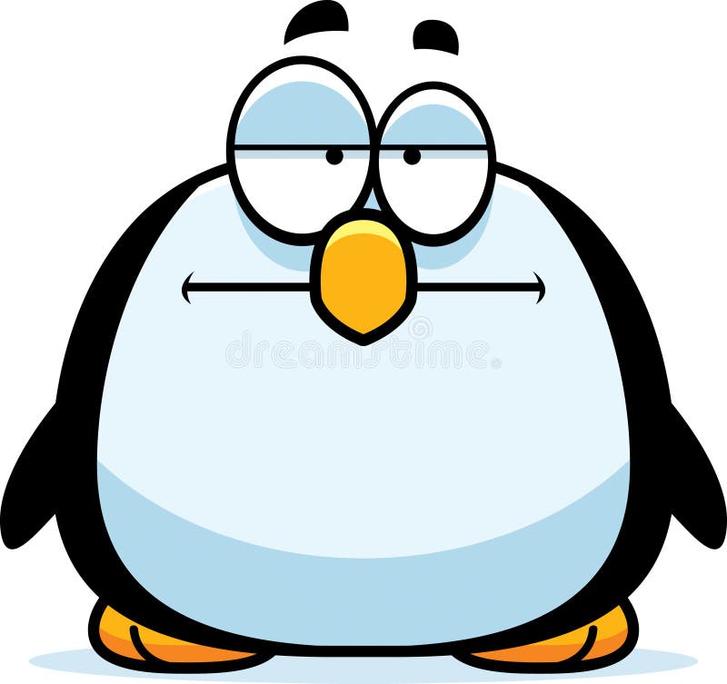 Bored Little Penguin stock vector. Illustration of bored - 47400841