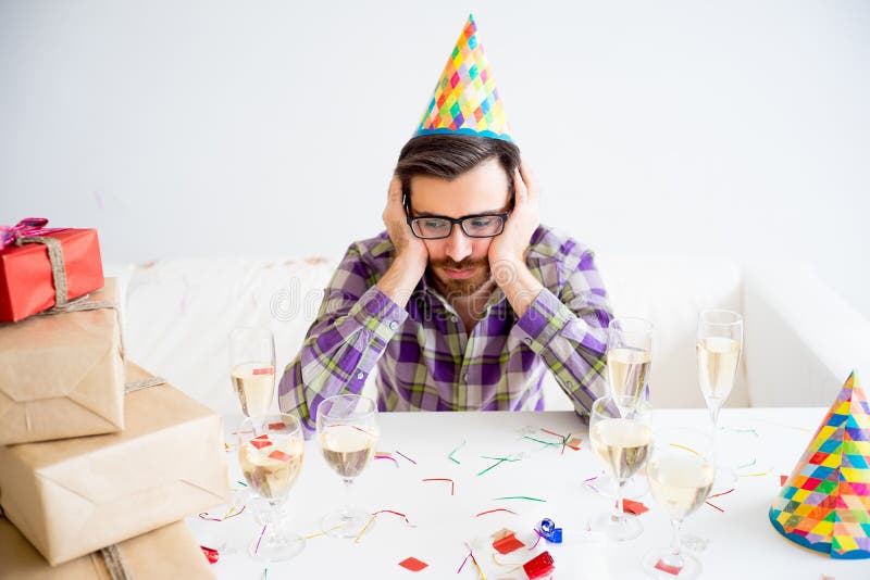 Bored man at party stock photo. Image of sadness, person - 92247412