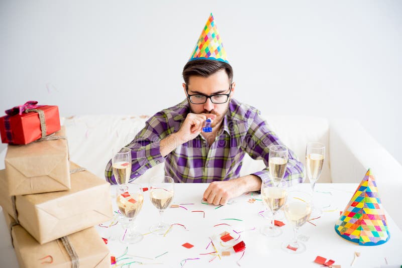Bored man at party stock photo. Image of sadness, person - 92247412