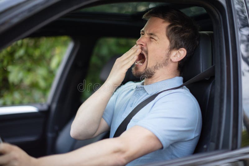 Bored Man Waiting in Traffic Jam Stock Image - Image of automotive ...
