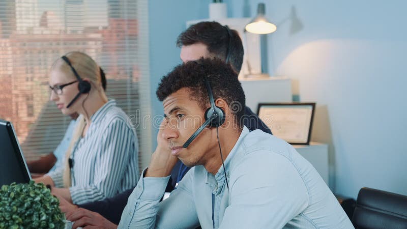 Bored Customer Support Girl Stock Image - Image of female, blond: 2979123