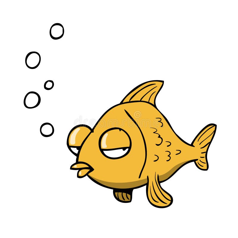 Bored fish in jar stock vector. Illustration of bubble - 65647056
