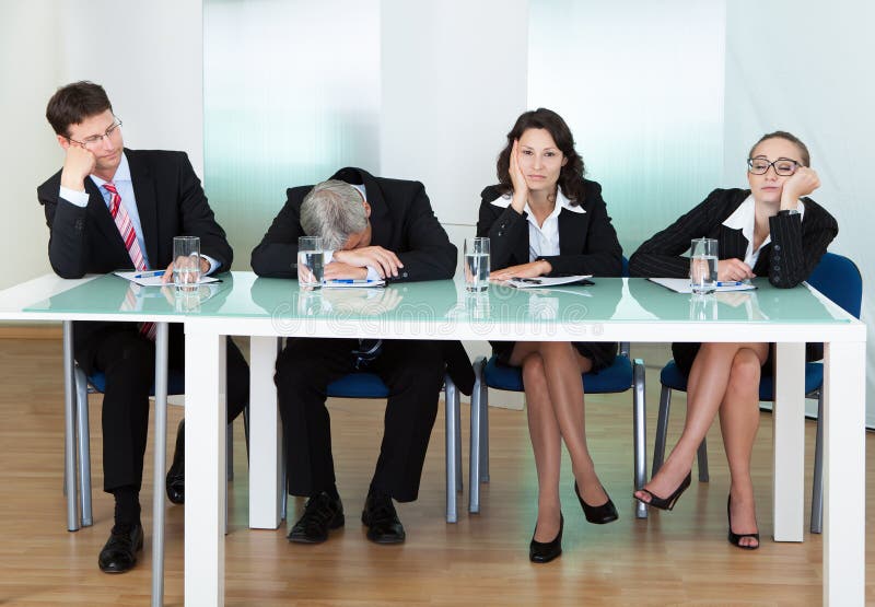 Bored Panel of Judges or Interviewers Stock Photo - Image of inactive ...