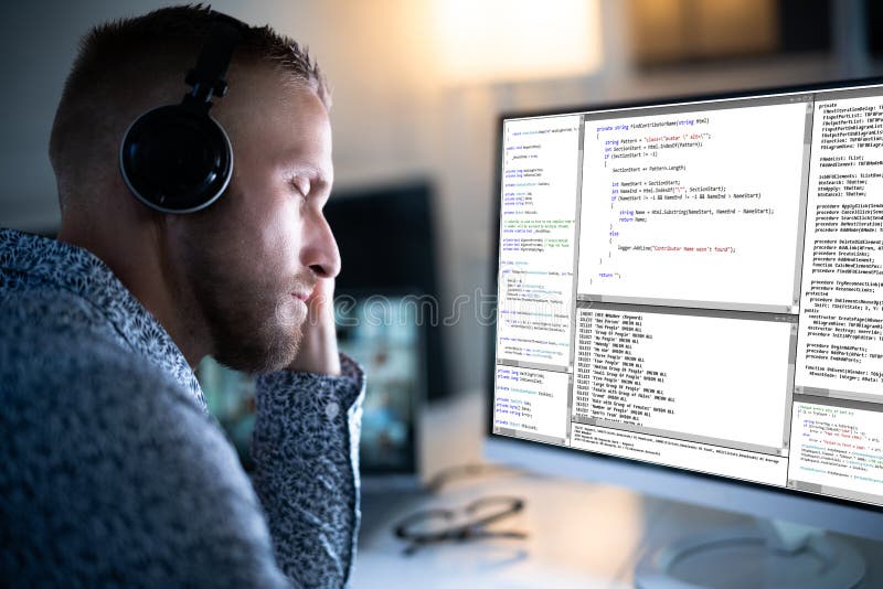 Bored Programmer Man Sleeping at Night Stock Photo - Image of boss ... Bored Programmer Man Sleeping at Night Stock Photo - Image of boss ...