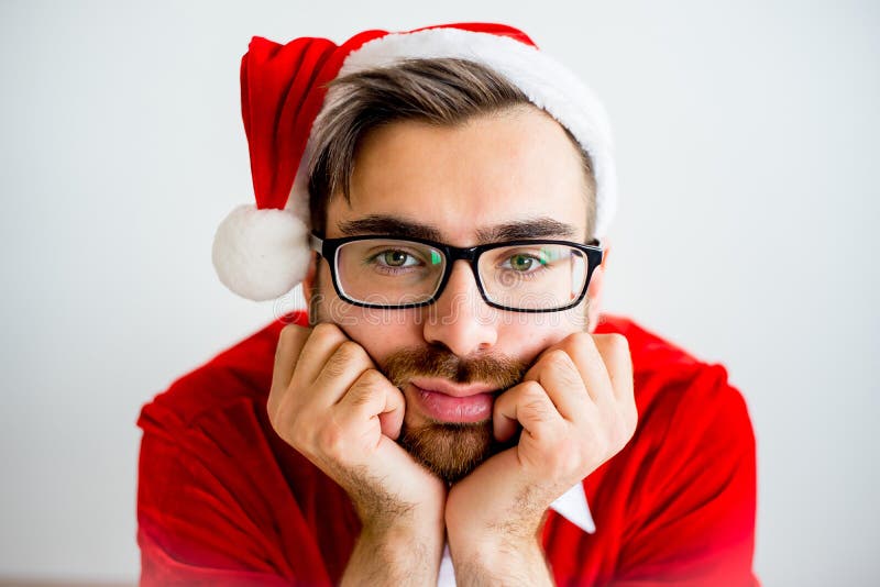 Bored Santa Claus stock photo. Image of sack, seasonal - 94029614