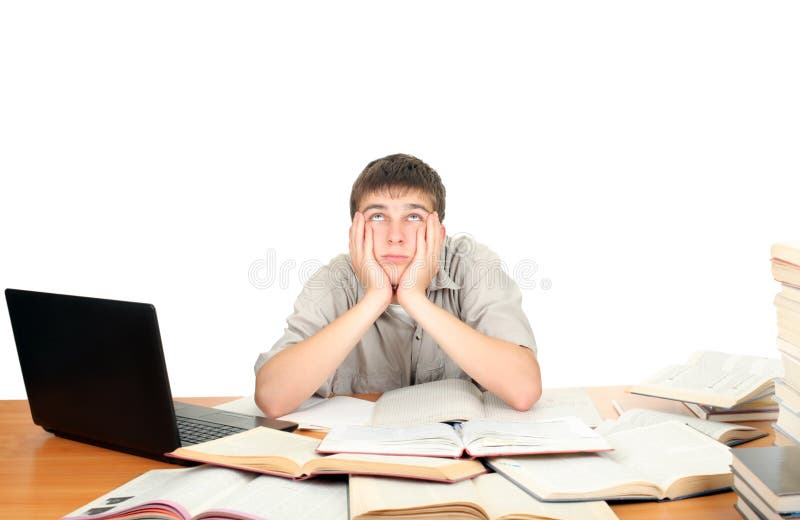 Bored Student stock photo. Image of isolated, boredom - 35592704