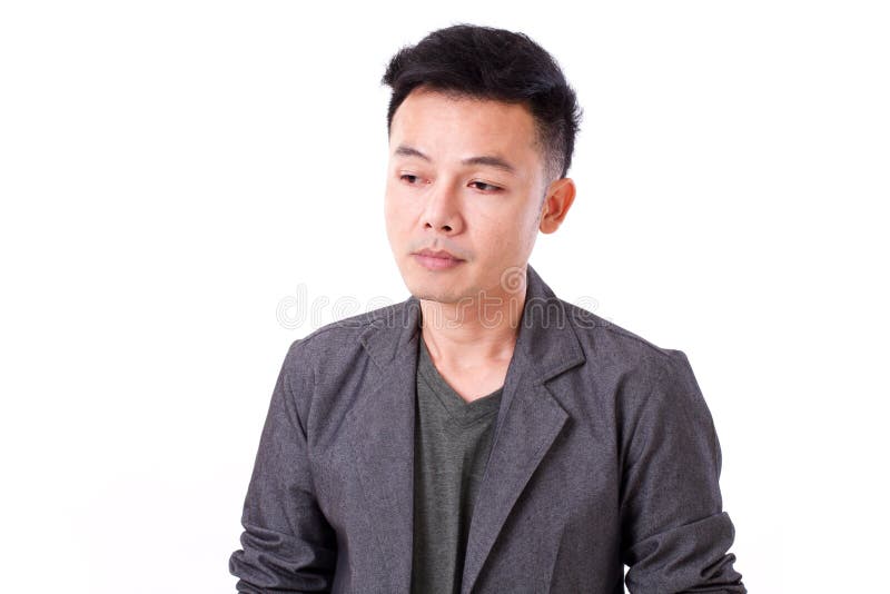 Bored, Tired Man Looking Away Stock Image - Image of male, front: 55146615