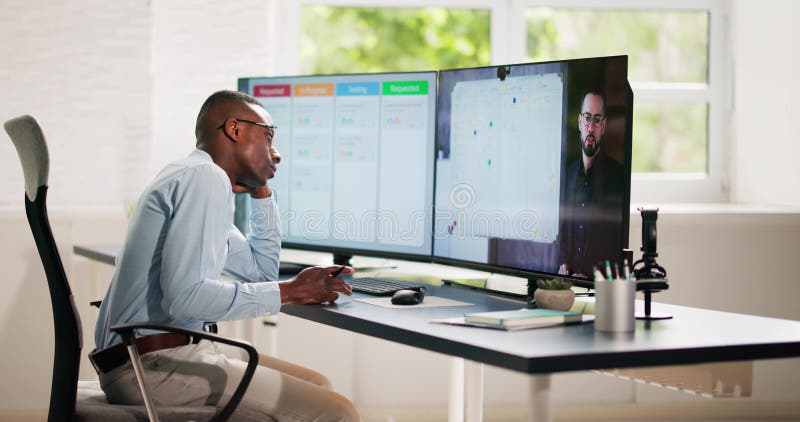 Bored Unhappy Man Watching Lon Online Virtual Lecture Stock Image ... Bored Unhappy Man Watching Lon Online Virtual Lecture Stock Image ...