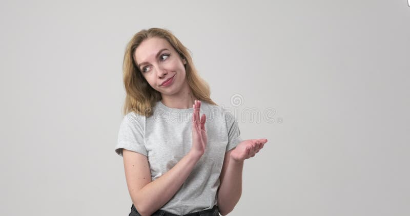 Bored Woman Clapping Her Hands Stock Footage - Video of beauty ...