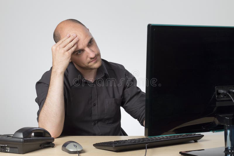 Bored at work stock photo. Image of confidence, customer - 61811024