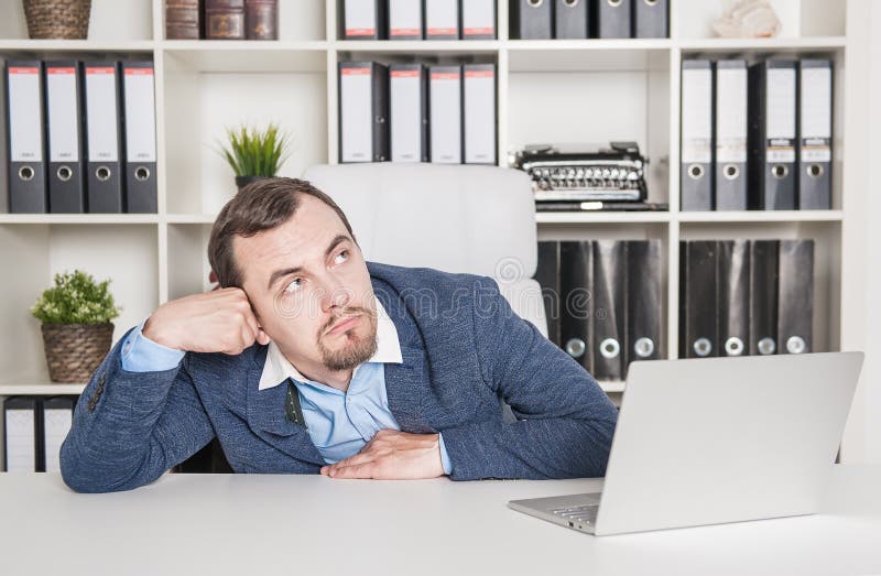 Boring office worker stock image. Image of modern, business - 36142575