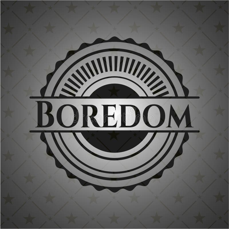 Boredom Dark Icon or Emblem. Vector Illustration. Detailed. EPS10 Stock ...