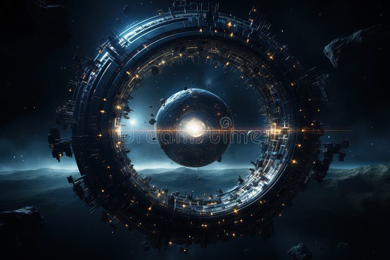 Borg Sphere in Space, Cinematic, Minimal, Industrial, Stock ...