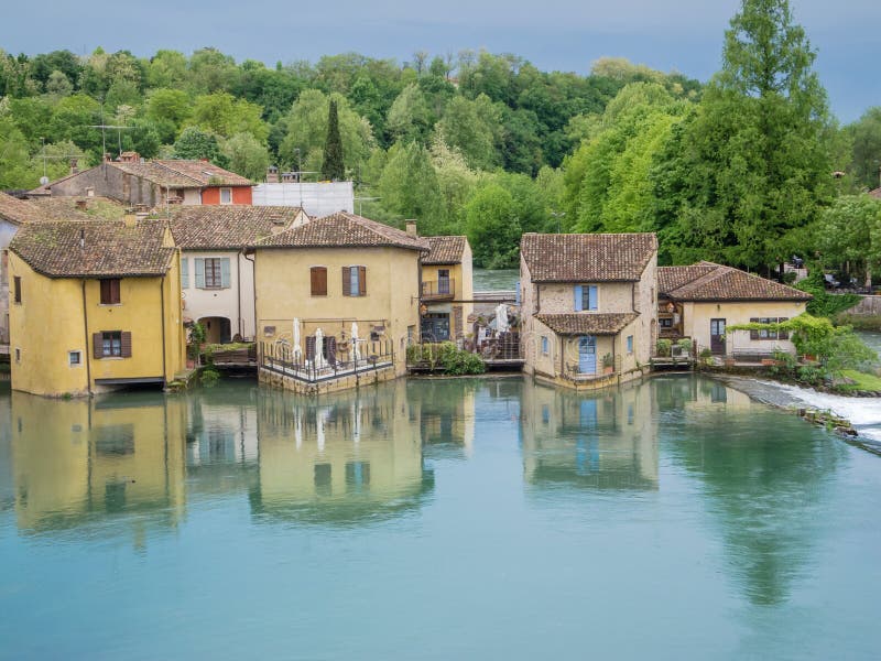 Borghetto, Valeggio Sul Mincio, Italy Stock Image - Image of houses ...