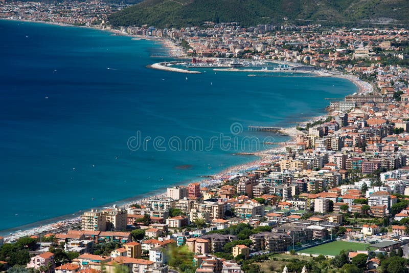 Borgio Verezzi town stock image. Image of scenic, coastline - 20982323