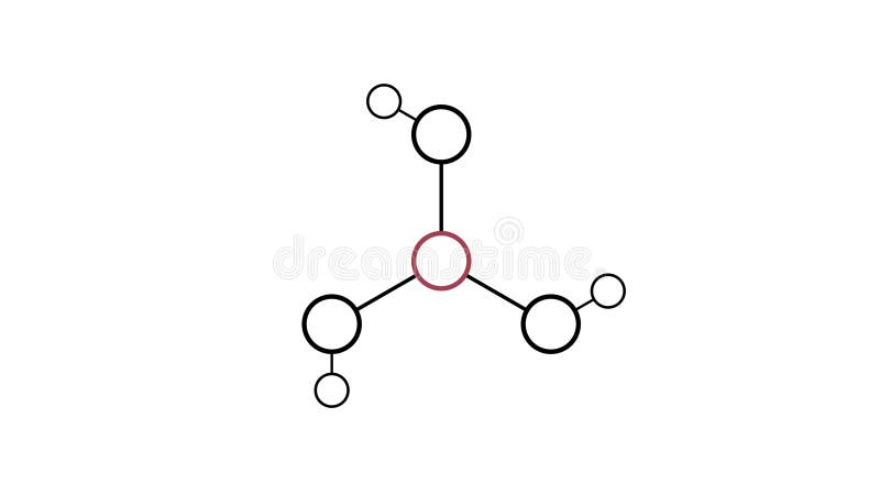 Boric Acid Molecule, Structural Chemical Formula, Ball-and-stick Model ...