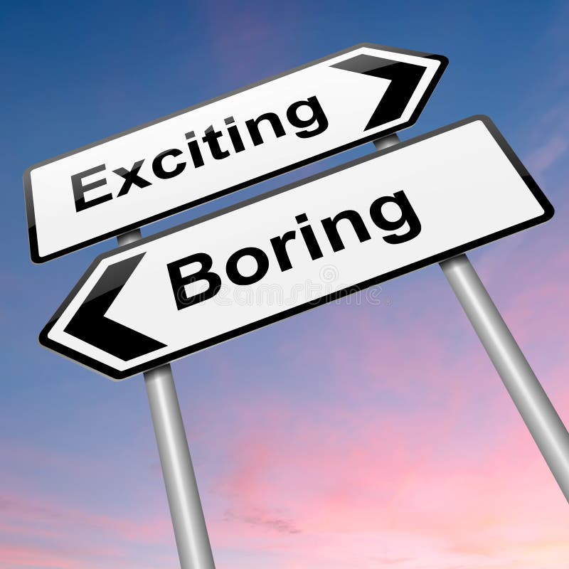 Exciting Vs Boring Fun Choice Pen Check Mark Box Stock Illustration ...