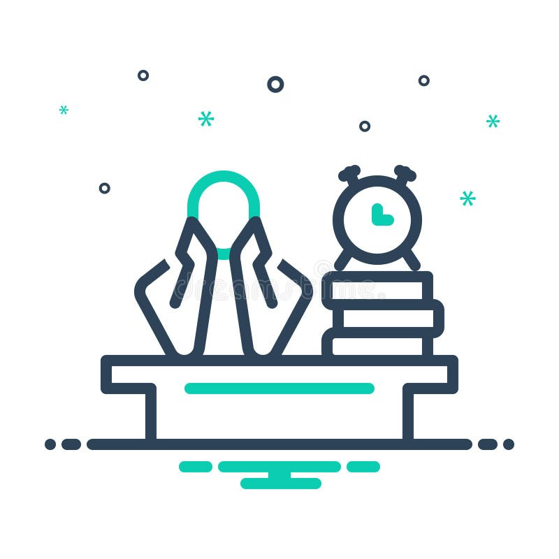 Mix Icon for Boring, Stuffy and Tiring Stock Vector - Illustration of ...