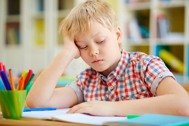 Boring lesson stock photo. Image of junior, classroom - 56008756