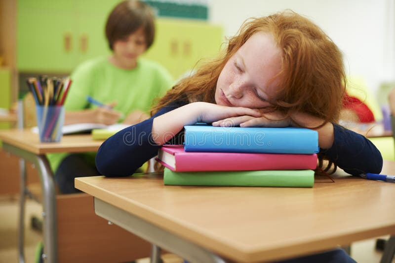 Boring lesson stock image. Image of girl, lazy, indoors - 56437941