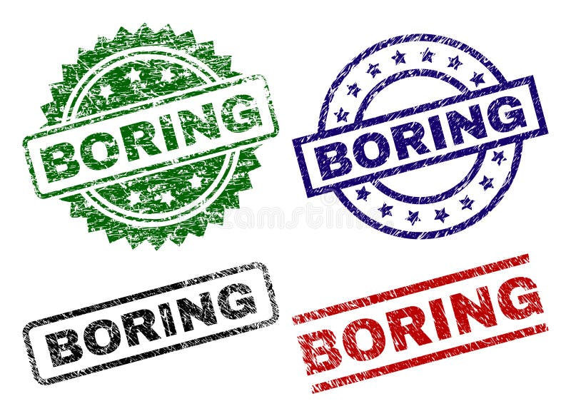 Grunge BORING Rectangle Stamp Stock Vector - Illustration of mark ...