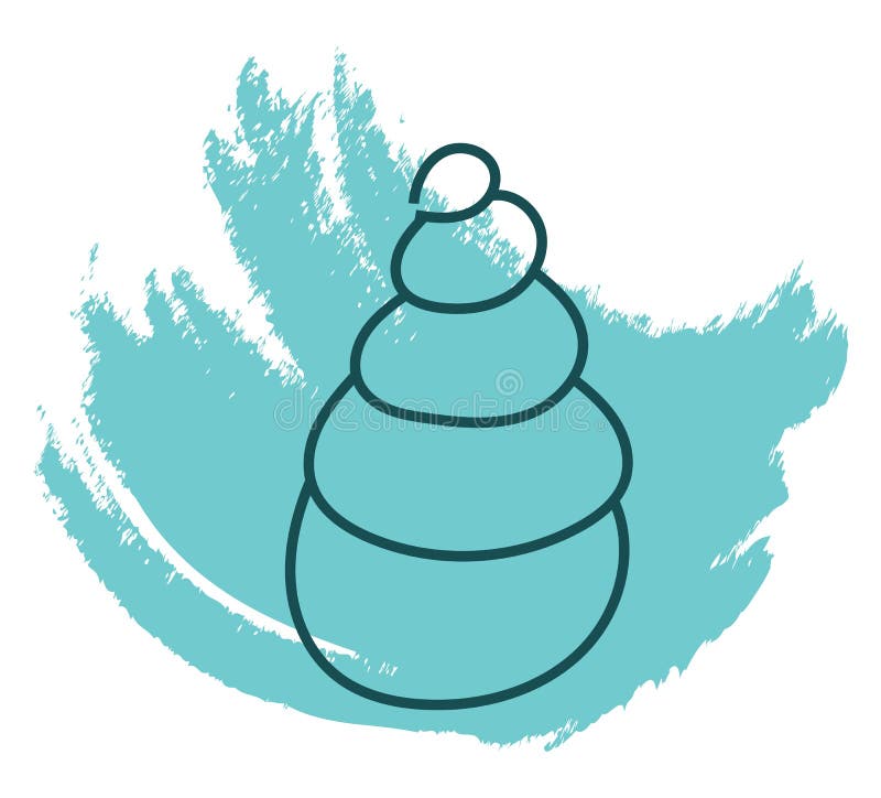 Boring Turret Snail Seashell, Icon Icon Stock Vector - Illustration of ...