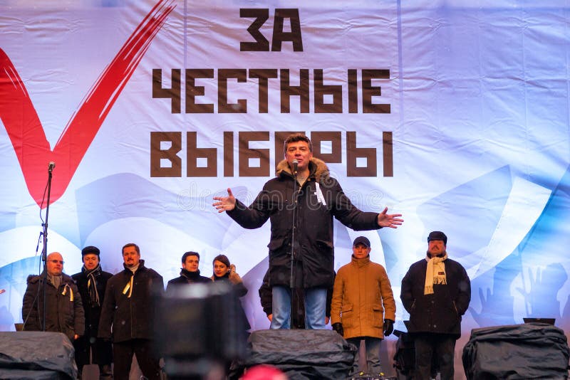 Anti Putin Protesters March Through Moscow Editorial Stock Image