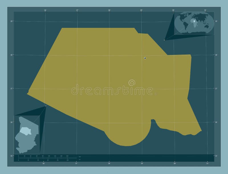 Borkou, Chad. Solid. Major Cities Stock Illustration - Illustration of ...