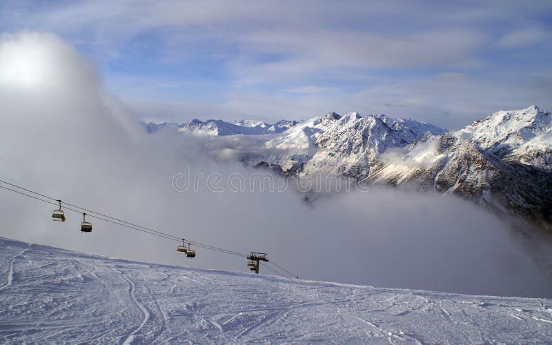 Bormio ski stock photo. Image of hills, bormio, clouds - 13145696