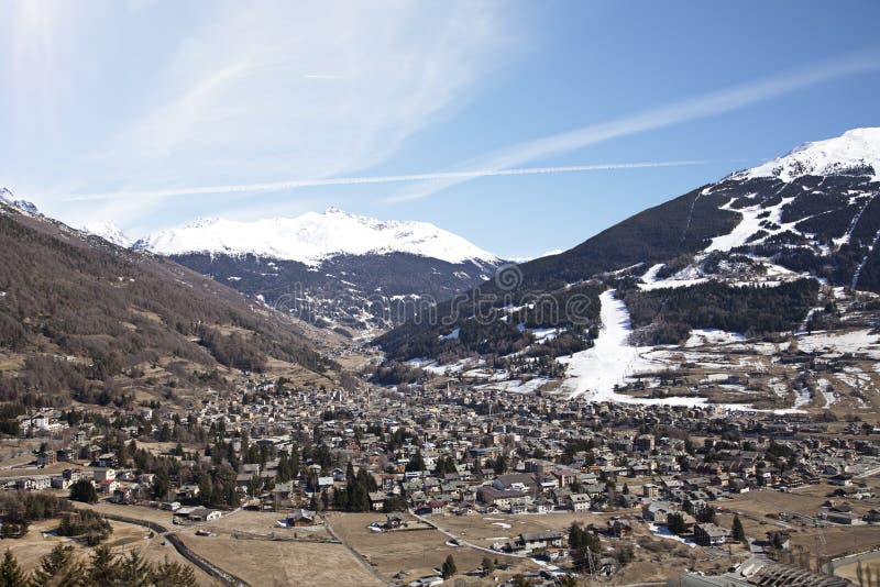 Bormio town, Italy stock image. Image of europe, light - 21247797