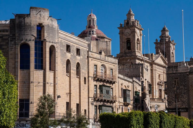Malta - Bormla - CittÃ Cospicua Stock Photo - Image of large, dock ...