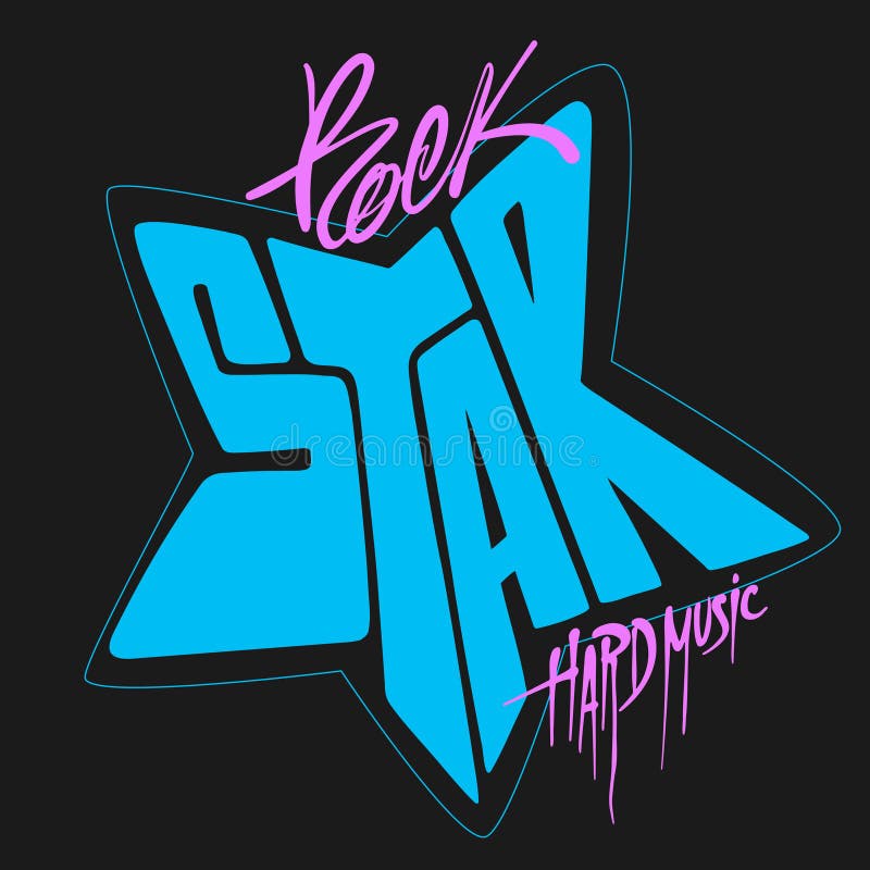 Born To Be a Rock Star, Shirt Print Design Stock Vector - Illustration ...