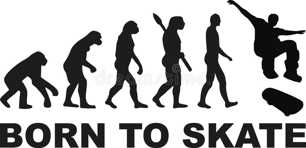 Skateboard Evolution Stock Illustrations – 219 Skateboard Evolution ...