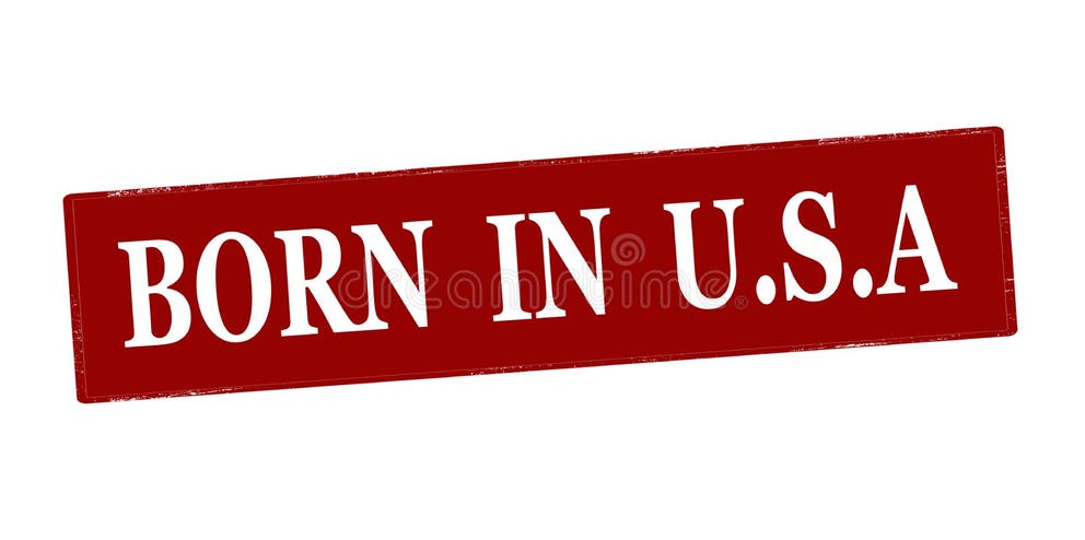 Stamp with Text Born in USA Stock Vector - Illustration of states ...