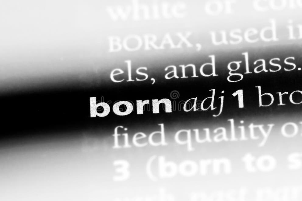 Born stock photo. Image of text, definition, isolated - 114407498