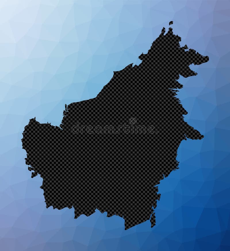 Borneo geometric map. stock vector. Illustration of geometric - 177792631