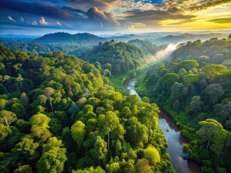 Borneo Jungle Aerial Photography a Breathtaking BirdsEye View of ...