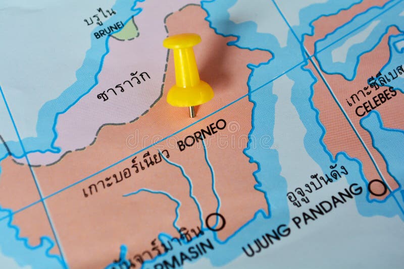 Borneo map stock photo. Image of macro, borneo, country - 50161176