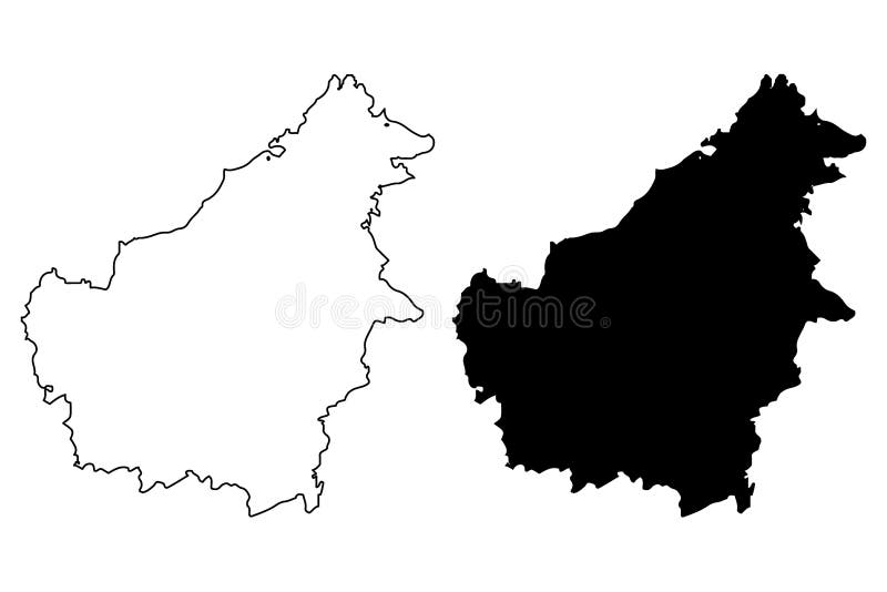 Borneo map vector stock vector. Illustration of east - 94602609