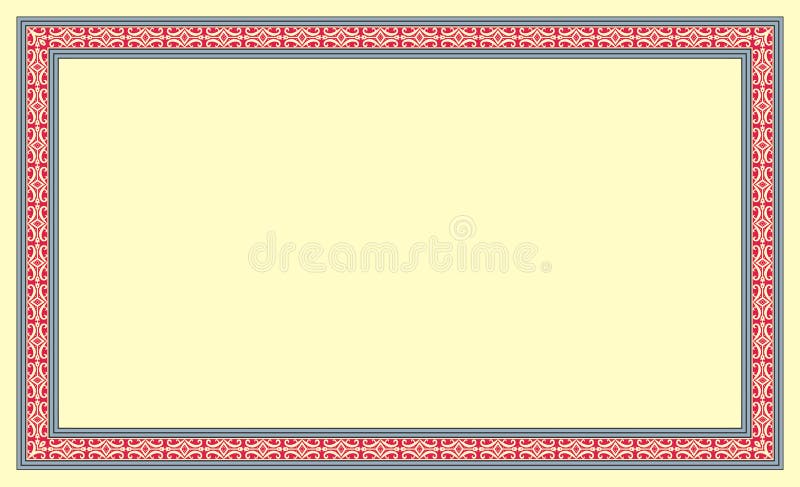Borneo Ornamental Rectangular Frame Design Element Stock Vector ...