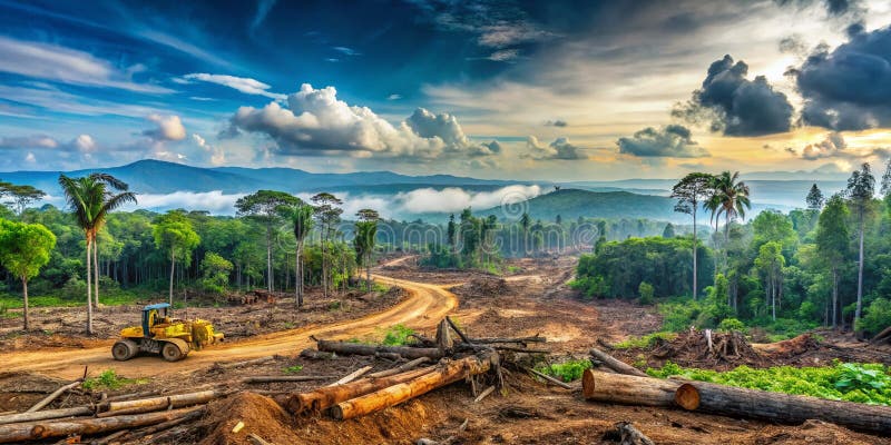 Borneo Rainforest Destruction a Crisis of Deforestation Endangered ...