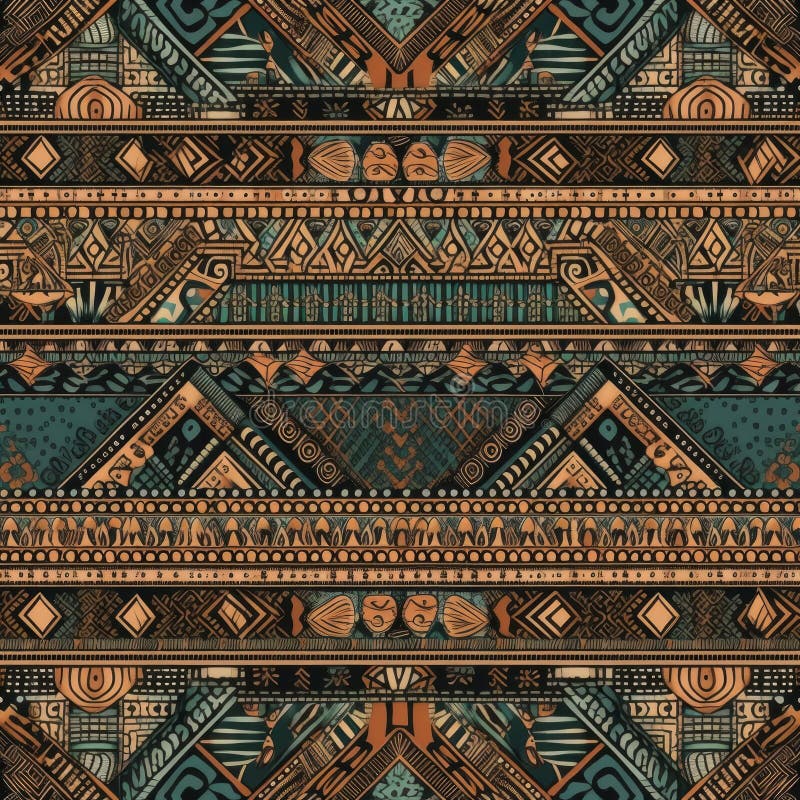 Borneo Tribal Ornaments and Pattern Stock Illustration - Illustration ...