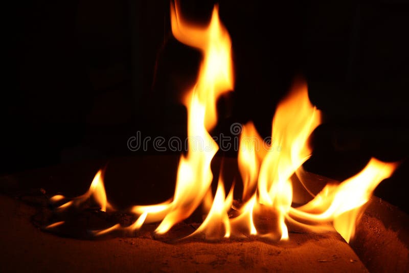 Bornfire Flame Heat Fire Dark Winters Night Light Cold Stock Image ...