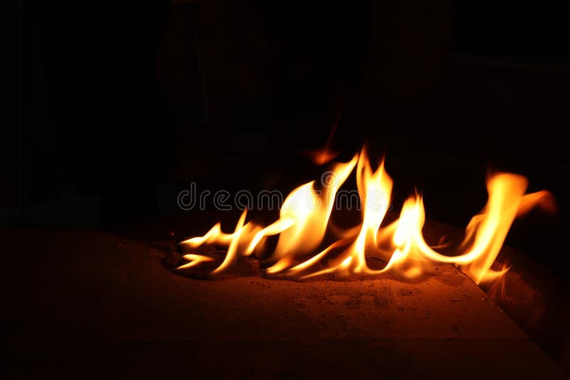 Bornfire Flame Heat Fire Dark Winters Night Light Cold Copy Space Stock ...