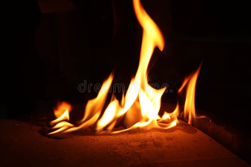 Bornfire Flame Heat Fire Dark Winters Night Light Cold Copy Space Stock ...