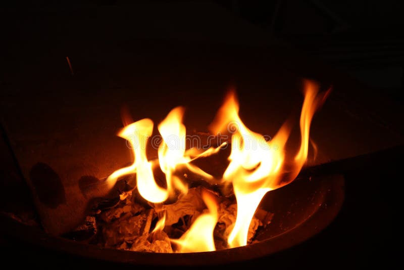 Bornfire Flame Heat Fire Dark Winters Night Light Cold Copy Space Stock ...