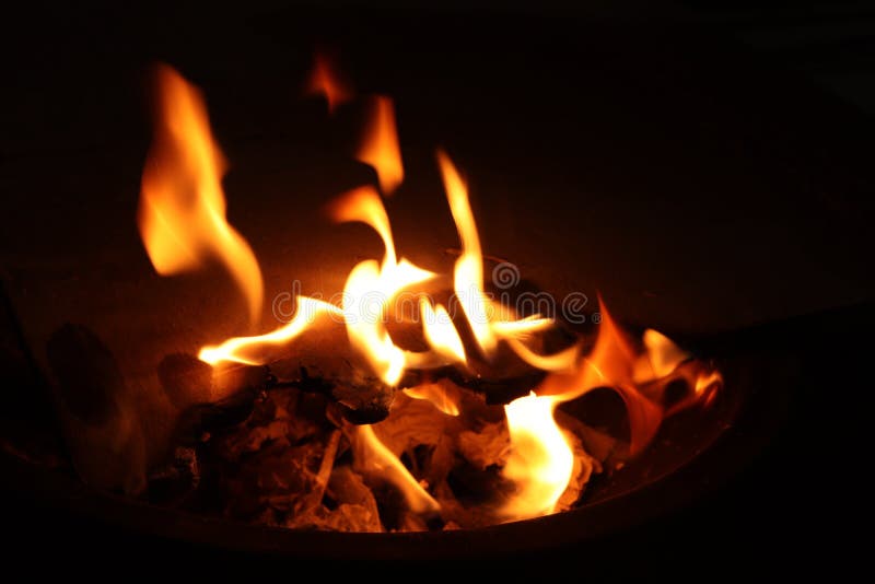 Bornfire Flame Heat Fire Dark Winters Night Light Cold Copy Space Stock ...