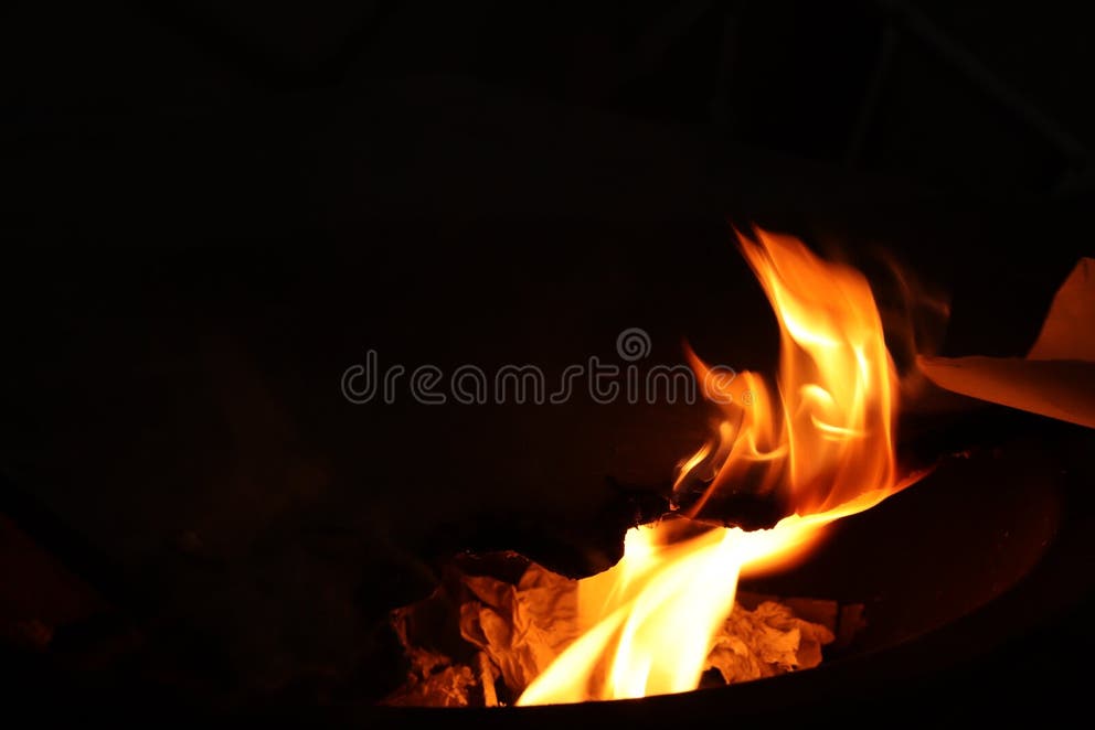 Bornfire Flame Heat Fire Dark Winters Night Light Cold Copy Space Stock ...