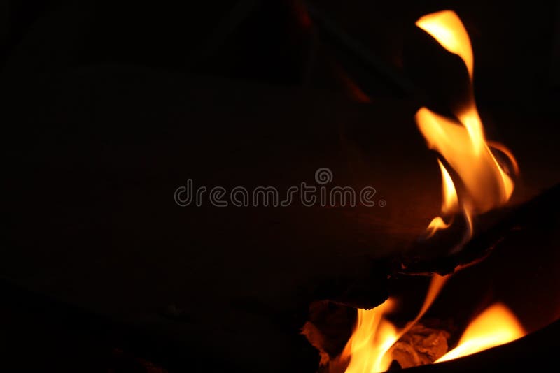 Bornfire Flame Heat Fire Dark Winters Night Light Cold Copy Space Stock ...